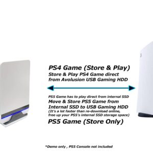 Avolusion PRO-X (White) 6TB USB 3.0 External Gaming Hard Drive for PS5 Game Console