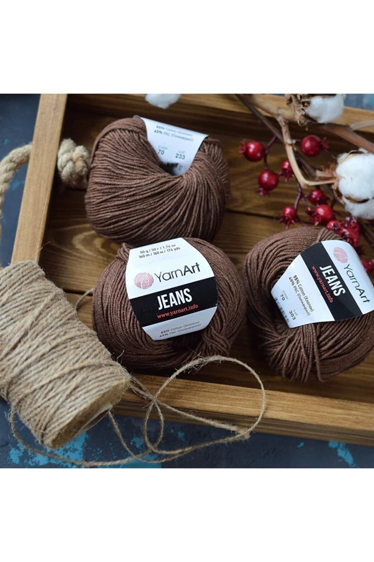 Yarn Art YarnArt Jeans Sport Yarn 55% Cotton 45% Acrylic 1 Skein/Ball 50 gr 174 yds Cotton Yarn Knitting Yarn Soft Yarn amigurumi Cotton Yarn (40)