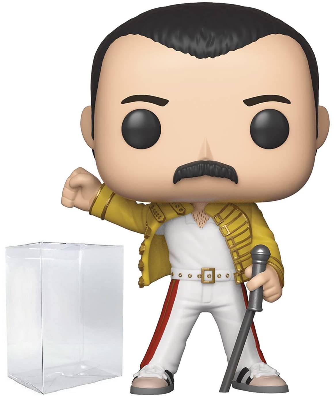 POP Queen - Freddie [Mercury] Wembley 1986 Funko Pop! Vinyl Figure (Bundled with Compatible Pop Box Protector Case), Multicolored, 3.75 inches