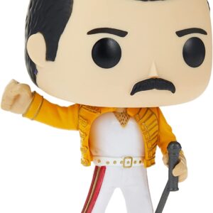 POP Queen - Freddie [Mercury] Wembley 1986 Funko Pop! Vinyl Figure (Bundled with Compatible Pop Box Protector Case), Multicolored, 3.75 inches