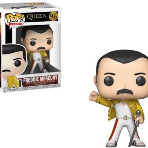 POP Queen - Freddie [Mercury] Wembley 1986 Funko Pop! Vinyl Figure (Bundled with Compatible Pop Box Protector Case), Multicolored, 3.75 inches