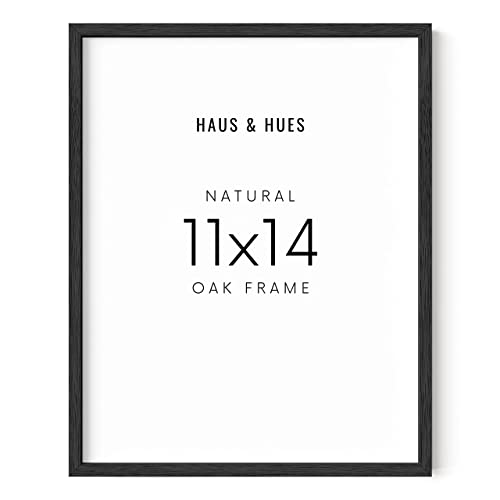 HAUS AND HUES 11x14 Black Frame – 11x14 Black Picture Frame That Comes Ready-to-hang, Black 11x14 Picture Frame Perfect for Hanging Vertically or Horizontally, 11x14 Frame Black