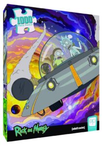 rick and morty “the outside world is our enemy, morty!” 1000 piece jigsaw puzzle | officially licensed rick & morty merchandise | collectible puzzle featuring rick and morty artwork