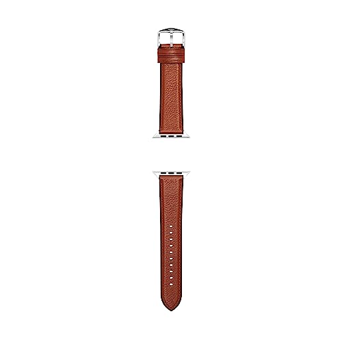 Fossil Men's Interchangeable Leather Band for Apple Watch 42/44/45/49mm, Color: Brown (Model: S420021)