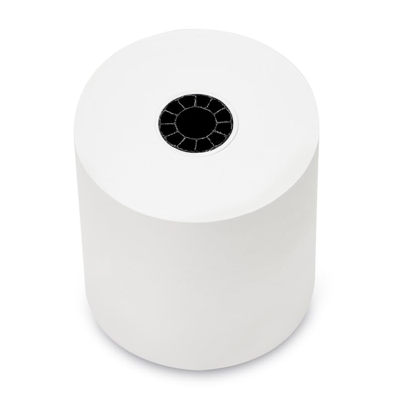 3" X 165' One Ply Bond Receipt Paper Rolls Compatible with Most Restaurant Kitchen Printers. (Non-Thermal - Pack of 50)