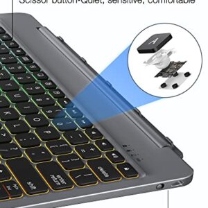 doqo Detachable Keyboard Case for iPad Pro 12.9(6th,5th,4th,3rd Gen) with touchpad, 7 Colors Backlit Wireless case with Keyboard