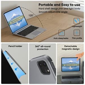 doqo Detachable Keyboard Case for iPad Pro 12.9(6th,5th,4th,3rd Gen) with touchpad, 7 Colors Backlit Wireless case with Keyboard