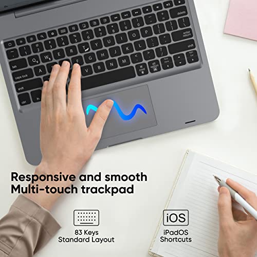 doqo Detachable Keyboard Case for iPad Pro 12.9(6th,5th,4th,3rd Gen) with touchpad, 7 Colors Backlit Wireless case with Keyboard