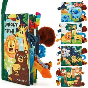 baby books 0-6 months,infant tummy time toys high contrast sensory baby toys 6 to 12 months touch feel book gift christmas stocking stuffers for boys girls 0-3 months book early learning stroller toy