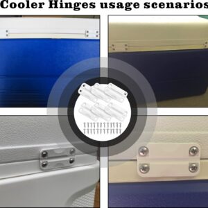 Cooler Replacement Hinges for Igloo Ice Chest, Cooler Replacement Hinges Parts, High Toughness Cooler Hinges Parts, for Igloo Cooler Replacement Parts. Cooler Replacement Hinges and Screws, Set of 3.