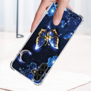 Bereajoy for Galaxy A13 5G Case,TPU Soft Rubber Four Corners Reinforced Anti-Fall Mobile Phone case Cover for Samsung Galaxy A13 5G (Butterfly)