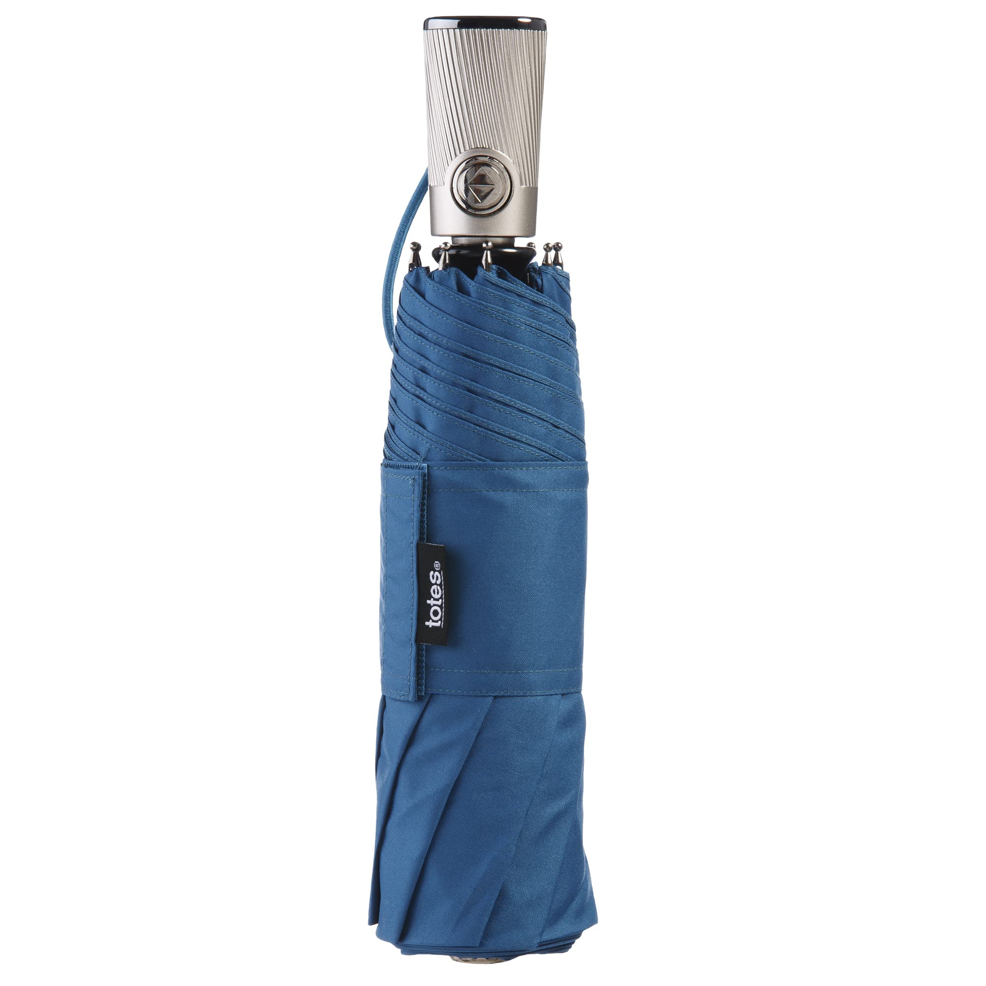 totes Titan Portable Travel Umbrella – Windproof, Waterproof, Strong, Compact Umbrella – Perfect for the Car, Backpack, and On-the-Go