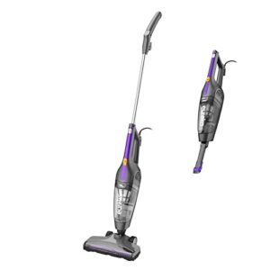 eureka lightweight corded stick cleaner powerful suction convenient handheld vac with filter for hard floor, 3-in-1 vacuum, purple