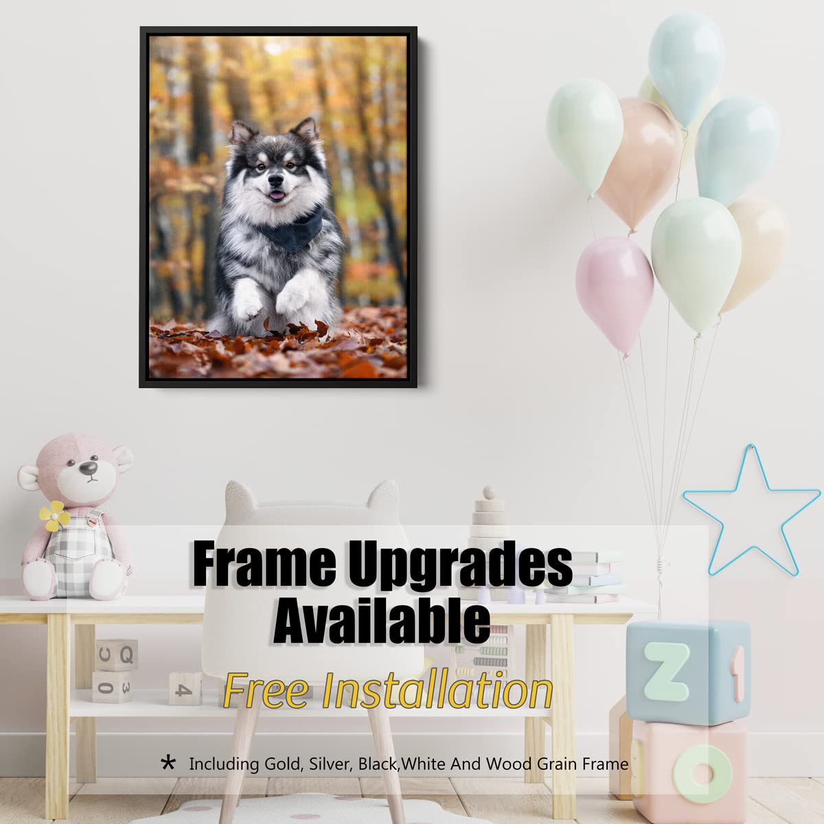 Custom Canvas Prints With Your Photos,Personalized Pictures On Canvas Wall Art for Bedroom, Living Room, Wedding Baby Pet Family Picture Framed Wall Art (5"W x 7"H) - Gift Wrapping Available