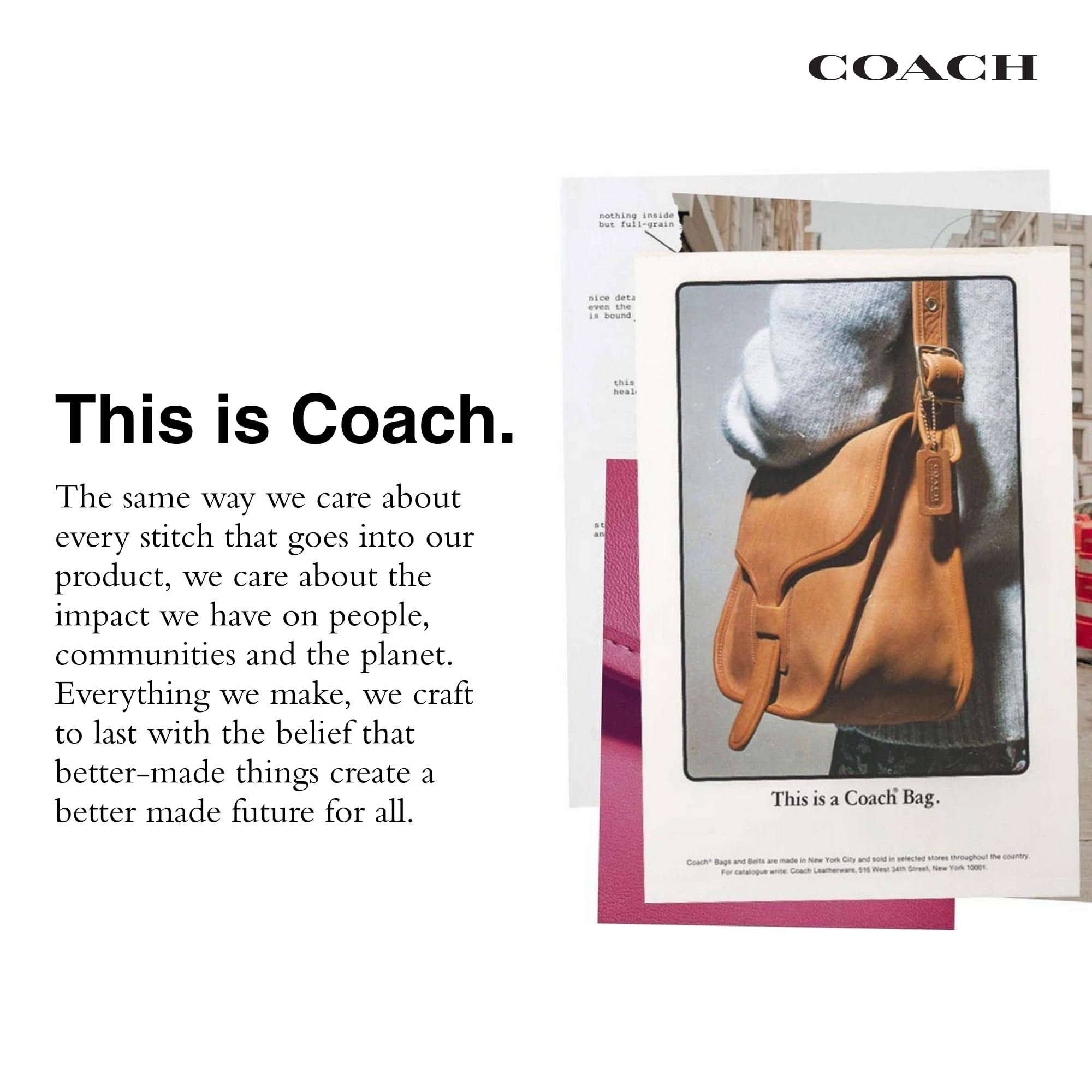 Coach Flat Card Case in Signature, Tan/Rust, One Size