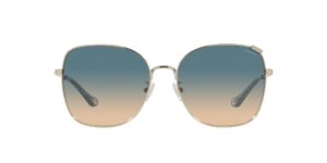 coach hc7133 sunglasses, shiny light gold/blue yellow gradient, 57 mm