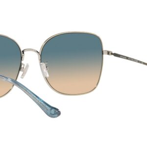 Coach HC7133 Sunglasses, Shiny Light Gold/Blue Yellow Gradient, 57 mm