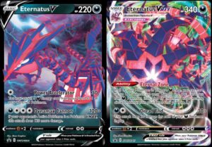 eternatus v & vmax - swsh045 & swsh064 - pokemon card lot - foil