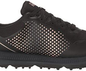 Skechers Women's Go Elite 5 Arch Fit Waterproof Golf Shoe Sneaker, Black/Rose Gold Sport, 8.5