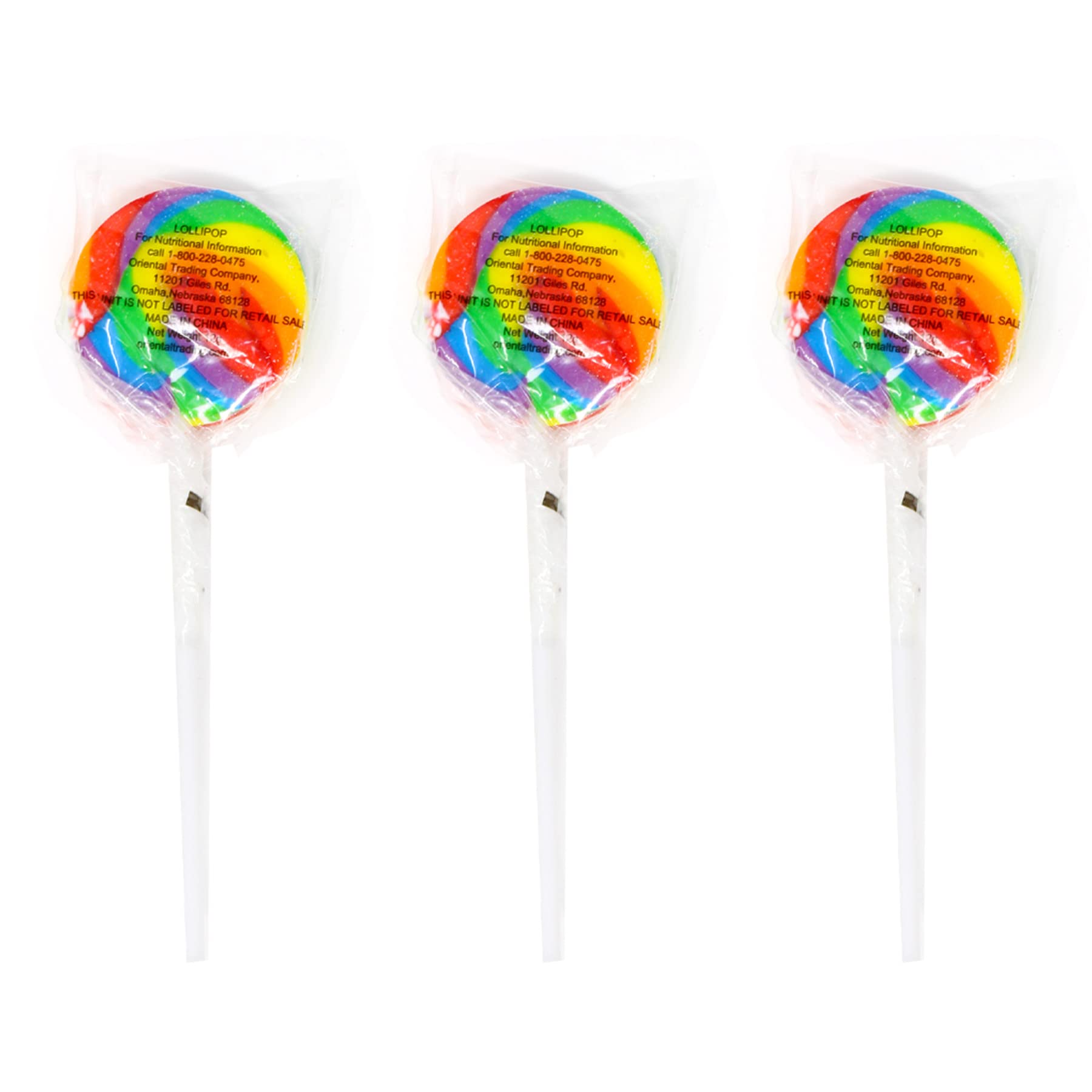 Mini Rainbow Swirl Lollipop Mixed Fruit Flavor Suckers, 38 Individually Wrapped Swirl Pop