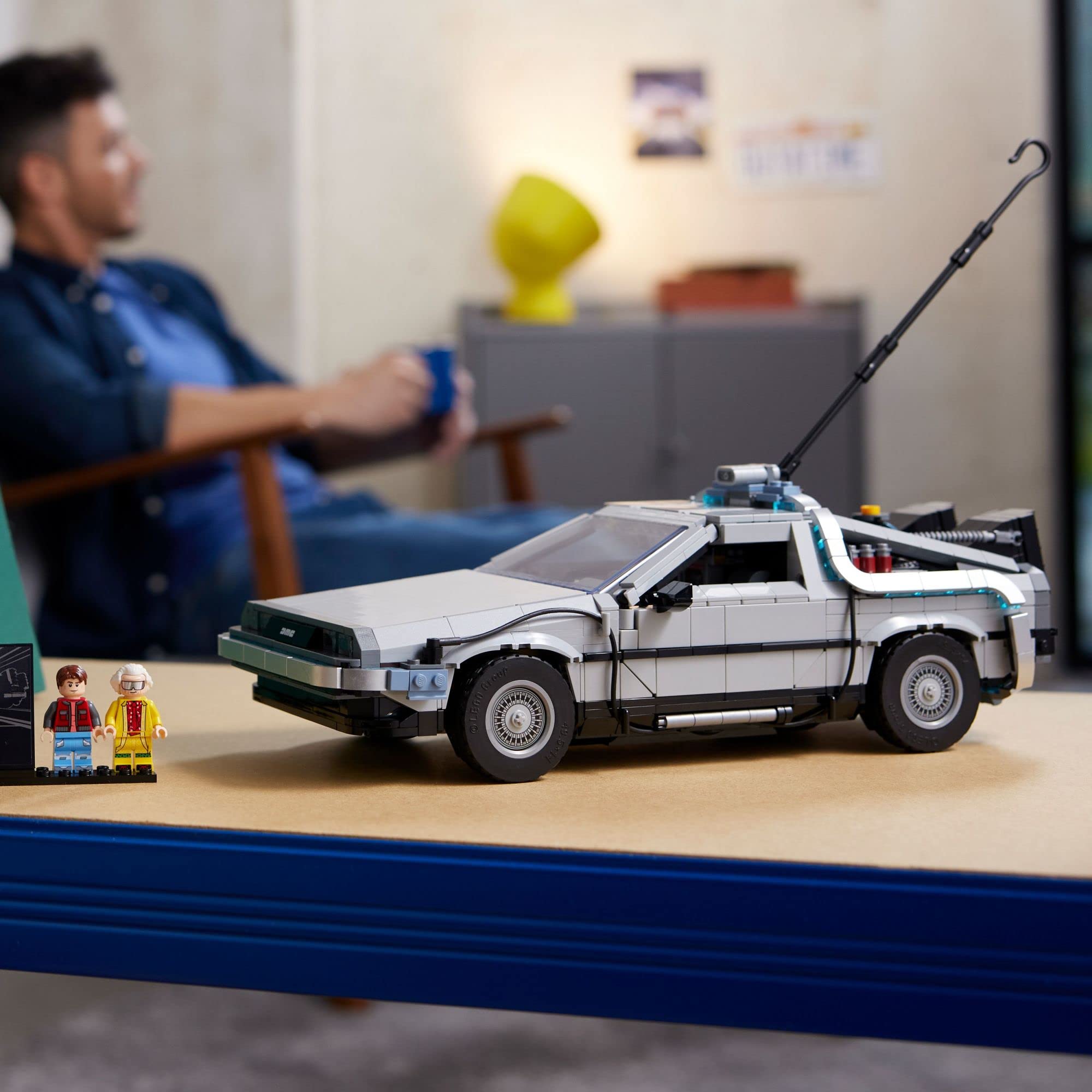 LEGO Icons Back to The Future Time Machine 10300, Model Car Building Kit based on The DeLorean from The Iconic Movie, Perfect Build for Teens and Adults Who Love to Create