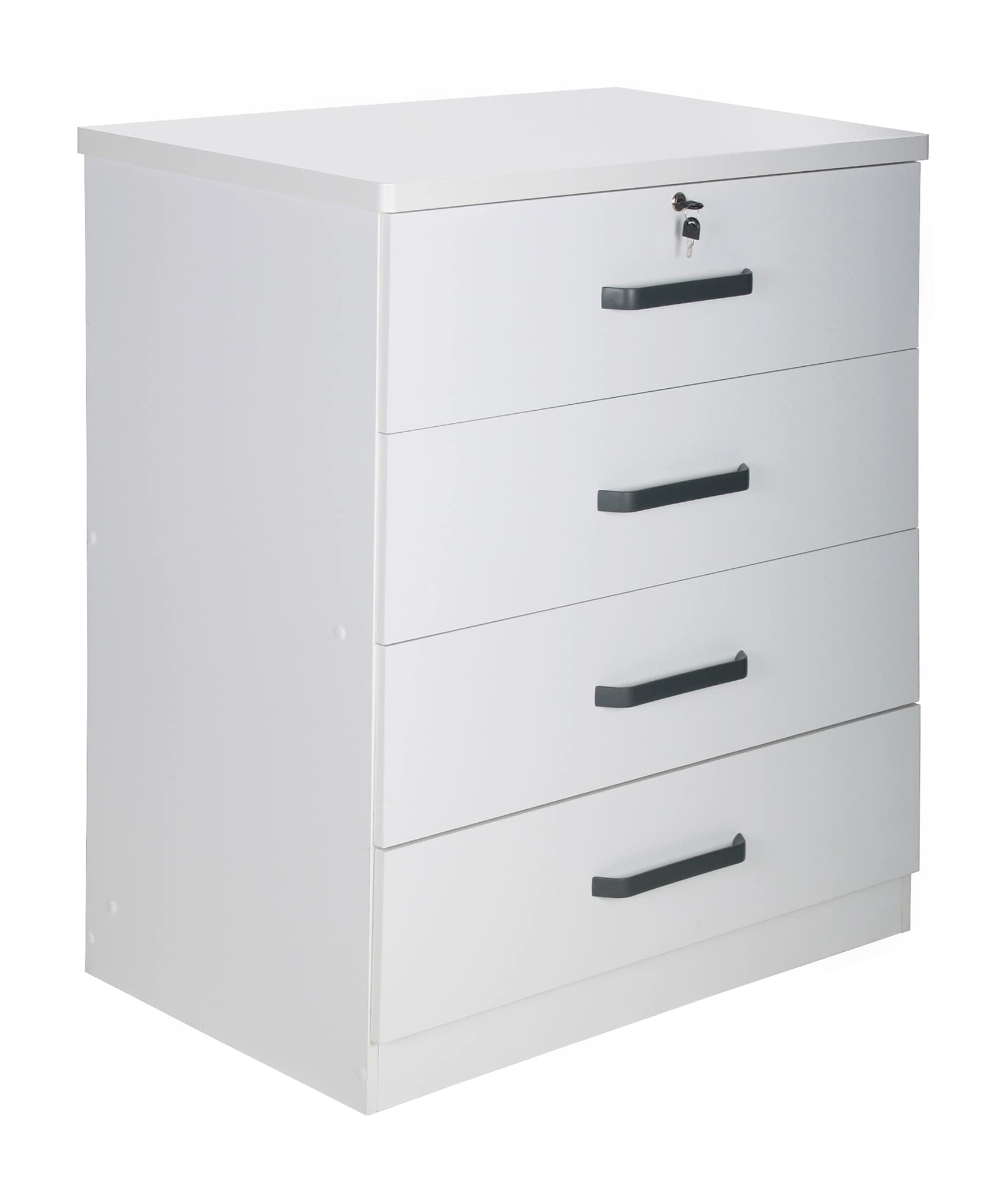 Better Home Products Carell Furniture Super Jumbo 4 Drawer Storage Chest Dresser in White