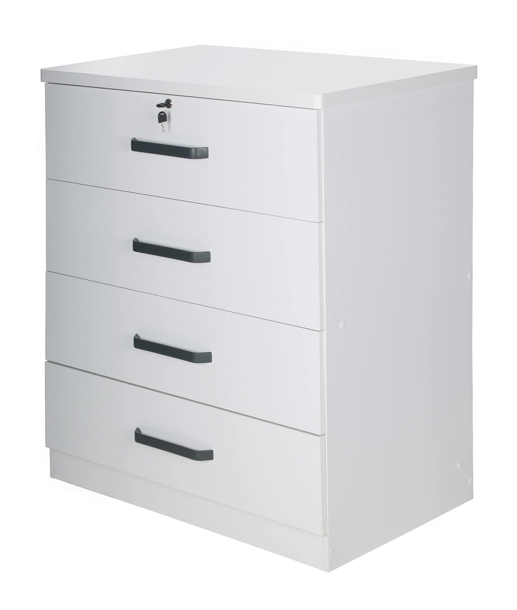 Better Home Products Carell Furniture Super Jumbo 4 Drawer Storage Chest Dresser in White