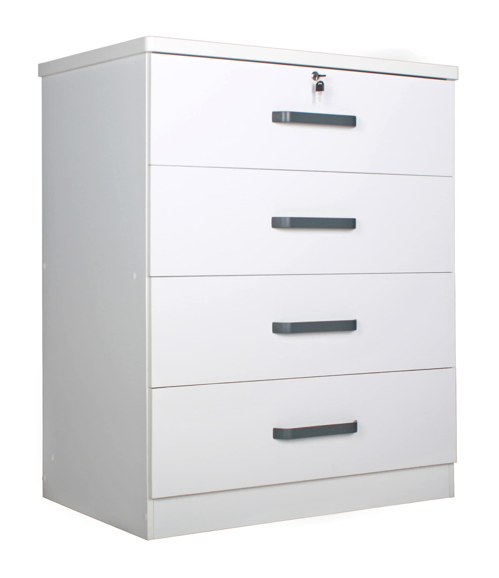 Better Home Products Carell Furniture Super Jumbo 4 Drawer Storage Chest Dresser in White