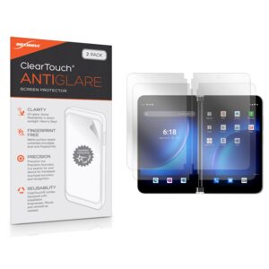 boxwave screen protector compatible with microsoft surface duo 2 5g - cleartouch anti-glare (2-pack), anti-fingerprint matte film skin for microsoft surface duo 2 5g