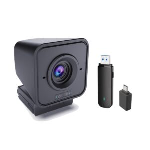 project telecom marconi wireless hd 1080p webcam, 2mp, usb-a & usb-c, pc, laptop, streaming, built in mic, video conference calling, webinars, gaming, compatible with ecamm live