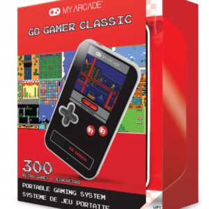 My Arcade Go Gamer Classic-RED: Portable Electronic Game Console with 300 Games, Full Color 2.5" Screen-Fun for The Whole Family (DGUN-3909)