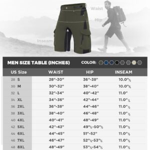 XKTTAC Men's Outdoor Quick Dry Lightweight Stretch Cargo Shorts for Hiking, Tactical, Casual, Fishing, Camping, Travel with 6 Pockets (Army Green, XX-Large)