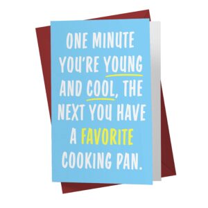 Funny Birthday Card for Men Women, Large 5.5 x 8.5 Happy Birthday Card for Him Her, Birthday Card for Dad Mom Husband Wife, 50th 60th 70th 80th Birthday Card, Karto Favorite Pan