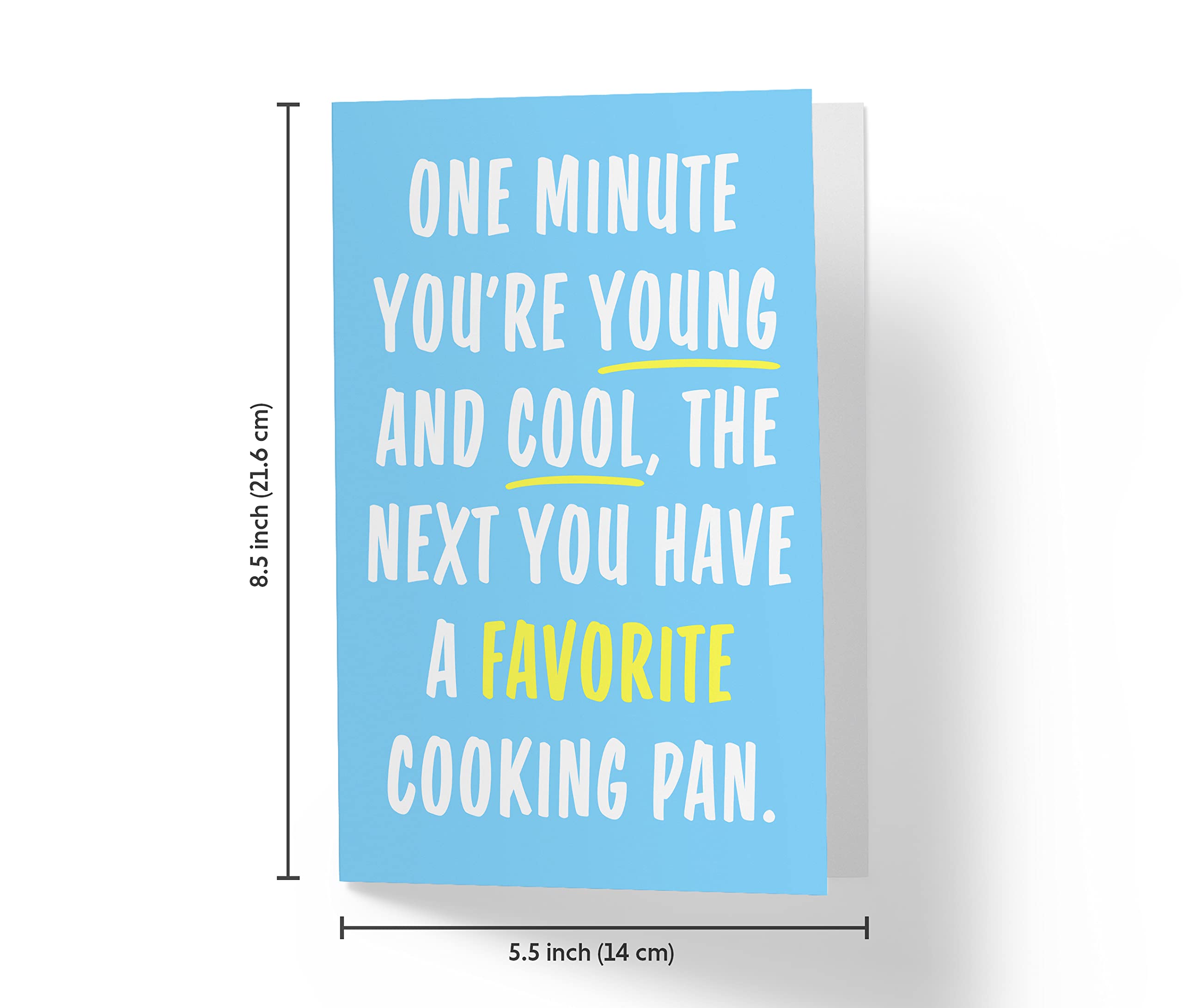 Funny Birthday Card for Men Women, Large 5.5 x 8.5 Happy Birthday Card for Him Her, Birthday Card for Dad Mom Husband Wife, 50th 60th 70th 80th Birthday Card, Karto Favorite Pan