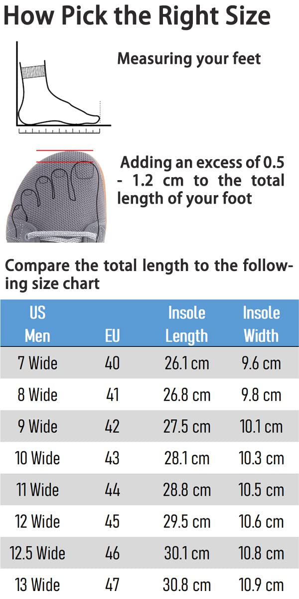 WHITIN Men's Extra Wide Width Casual Barefoot Sneakers Zero Drop Sole W81 Size 12W Minimus Minimalist Tennis Shoes Fashion Walking Grey Gum 45