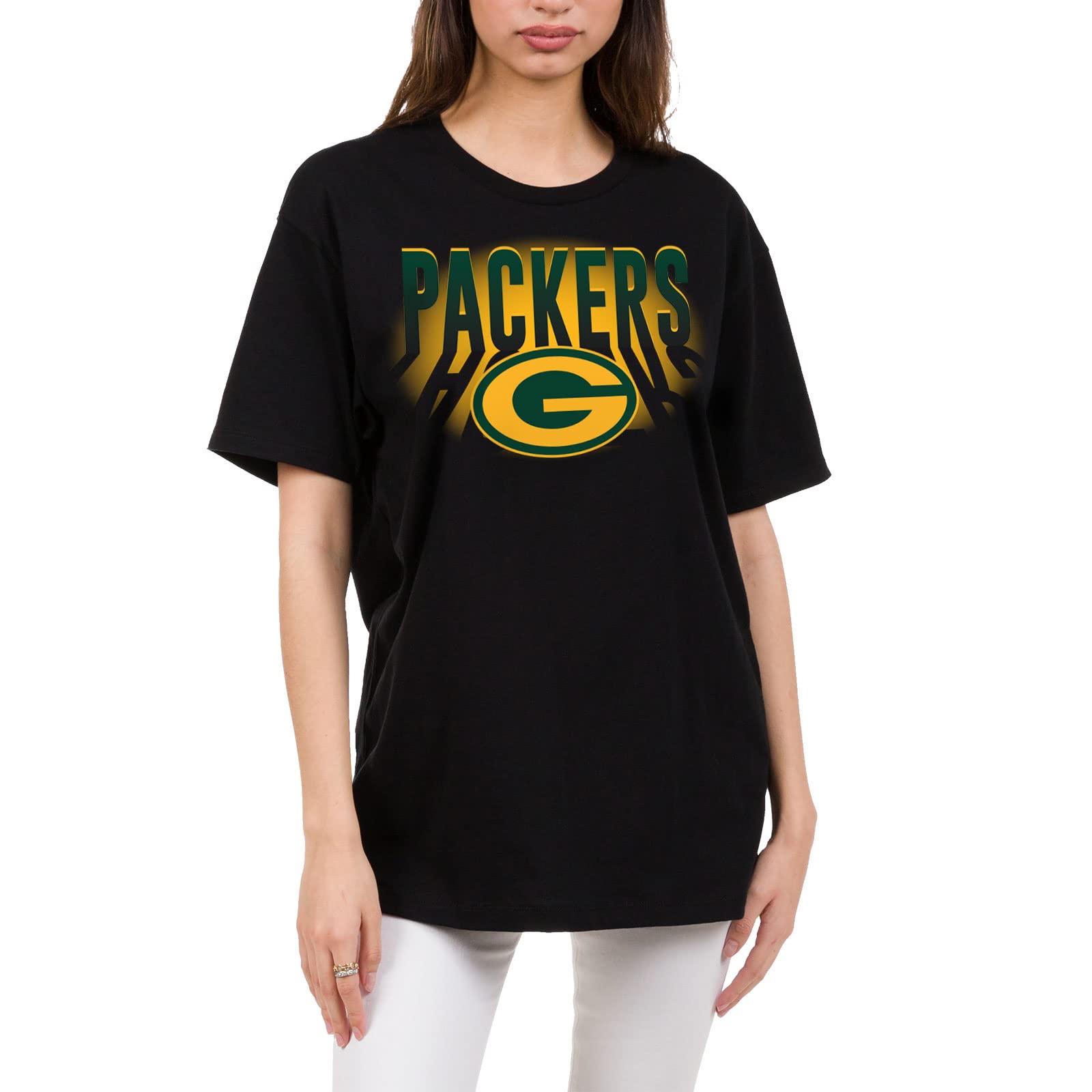 Junk Food Clothing x NFL - Green Bay Packers - Team Spotlight - Unisex Adult Short Sleeve Fan T-Shirt for Men and Women - Size Large