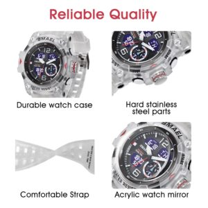 LAVAREDO Mens Digital Watch, Sport Watches for Men Outdoor Military Digital Analog Stopwatch Waterproof Multifunctional Wrist Watch