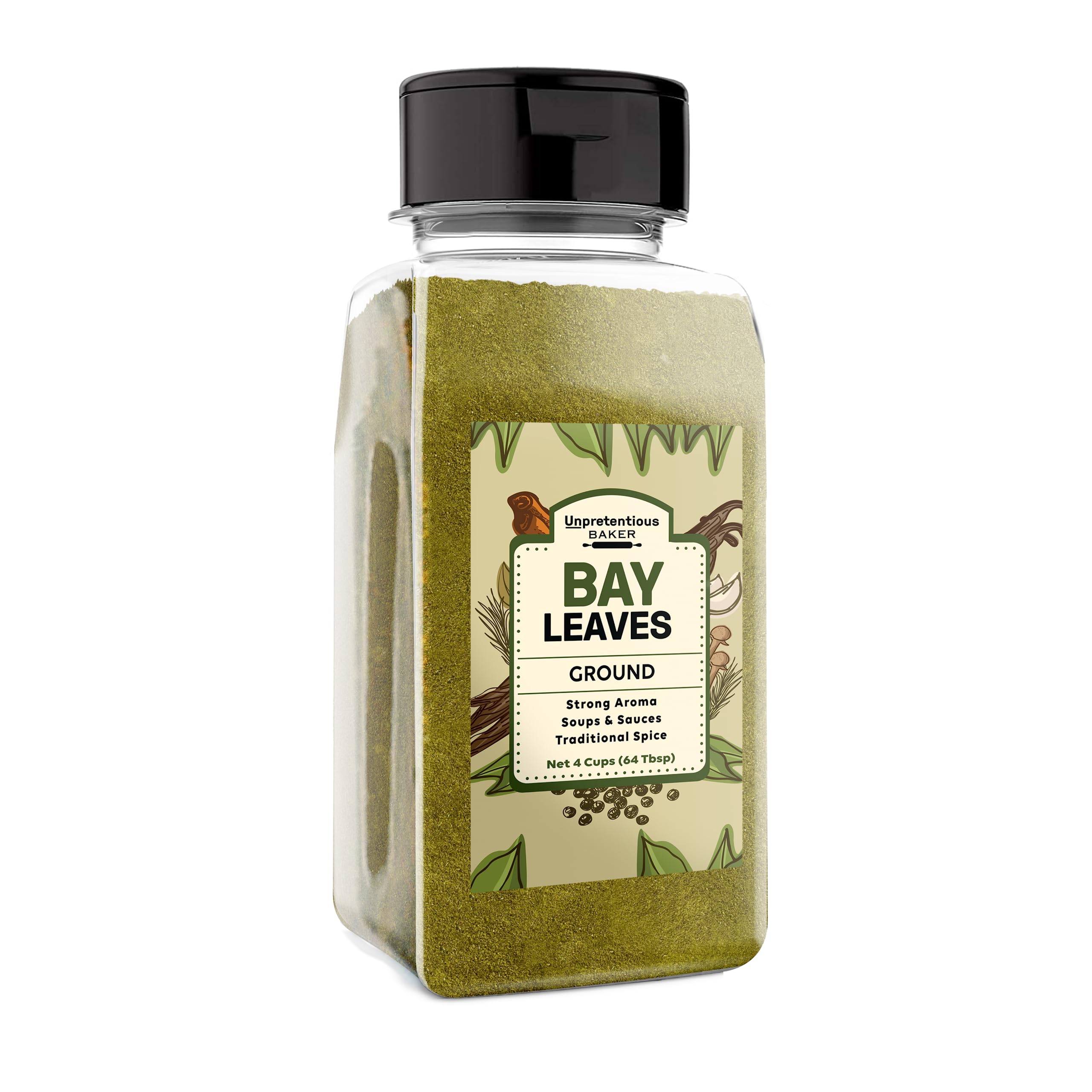 Unpretentious Ground Bay Leaves, 4 Cups, Non GMO, Kitchen Spice, Strong Aroma