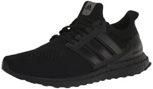 adidas men's ultraboost 1.0 running shoe, black/white/beam green, 11