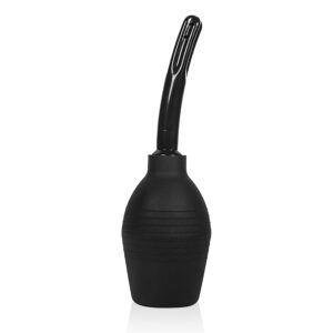 enema bulb for men or women - douche cleaner - 310 ml capacity (black color)