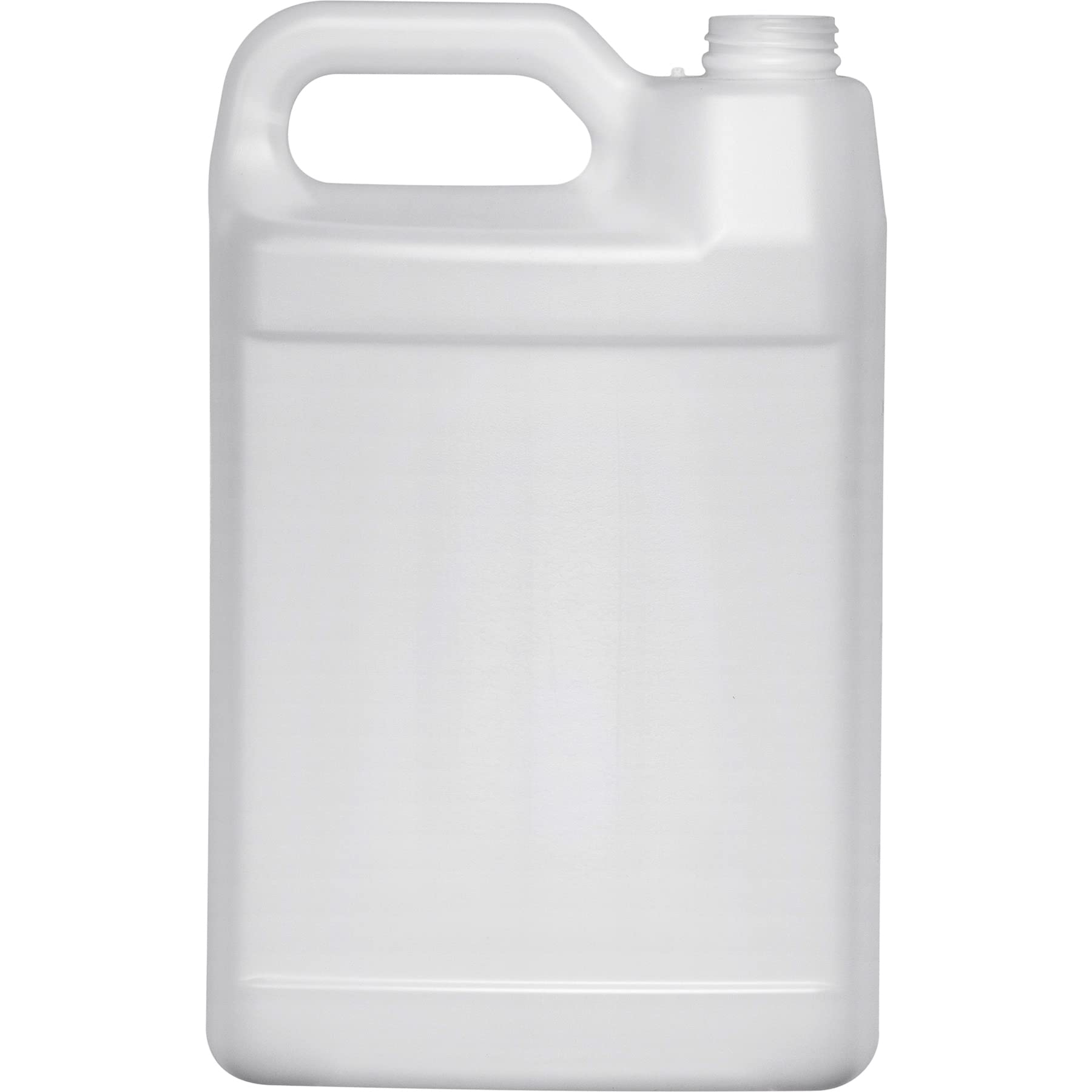 HWL 1-Gallon Plastic F-STYLE Jug (4-Pack) Reusable w/ Shipping Box, Food-Safe, BPA Free | Heavy-Duty HDPE Containers for Water, Sauces, Soaps, Detergents, Liquids | Screw-On Cap