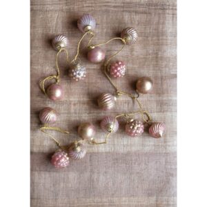 Creative Co-Op Mercury Glass Ball Ornament Garland