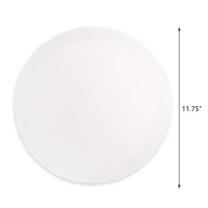 Frcctre 6 Pack 12 Inch Round Canvas Panels, Pre Stretched Blank Painting Canvas Boards, Circle White Art Canvas Panels for Oil, Acrylic, Gouache, Crafts