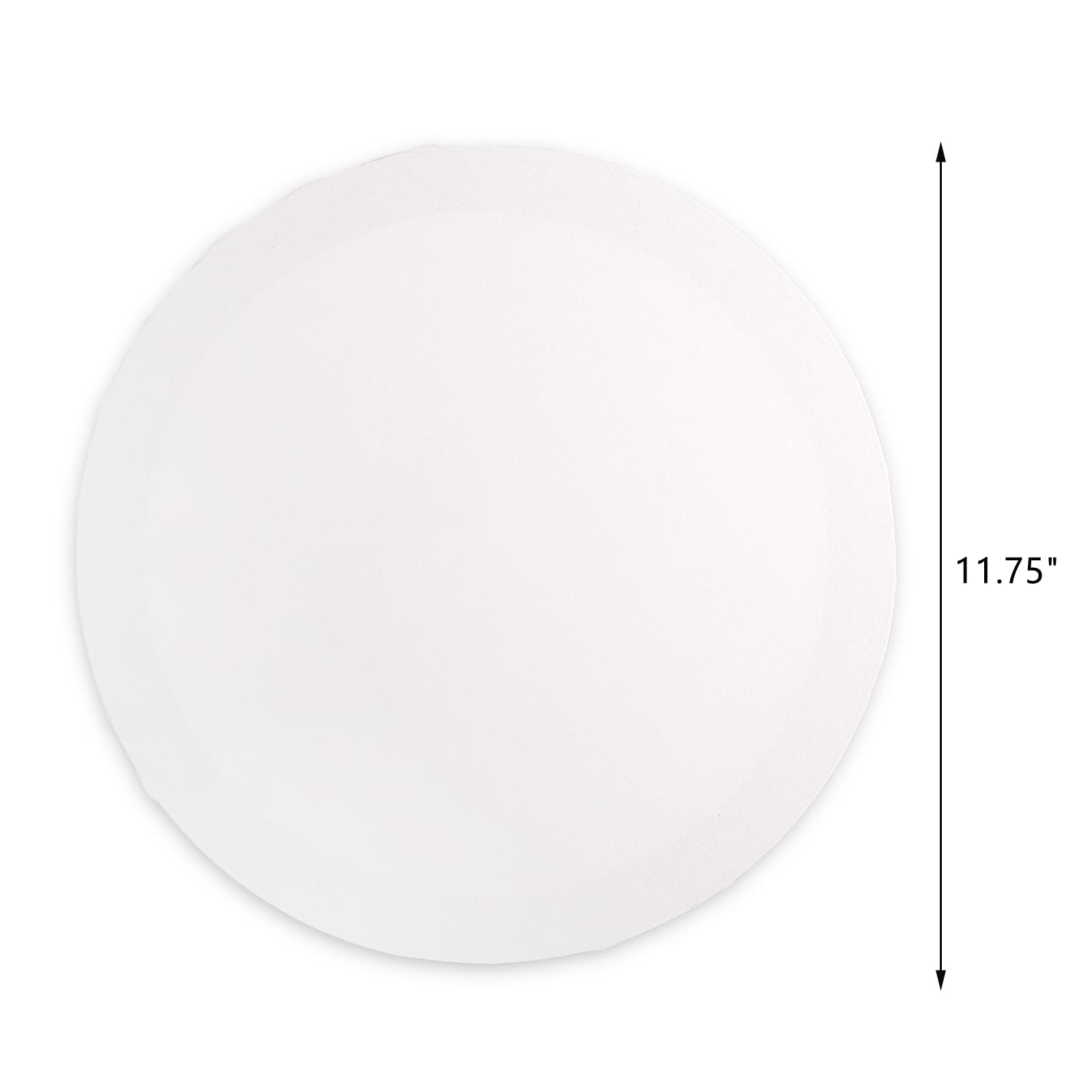 Frcctre 6 Pack 12 Inch Round Canvas Panels, Pre Stretched Blank Painting Canvas Boards, Circle White Art Canvas Panels for Oil, Acrylic, Gouache, Crafts