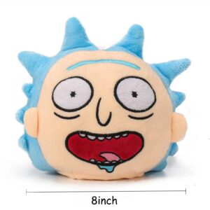 8 Inch Rick & Morty Reversable Plush, Cartoon Character Plush Toy Galactic Reversible Stuffed Plushie Easter Gift for Kids Fans Collect