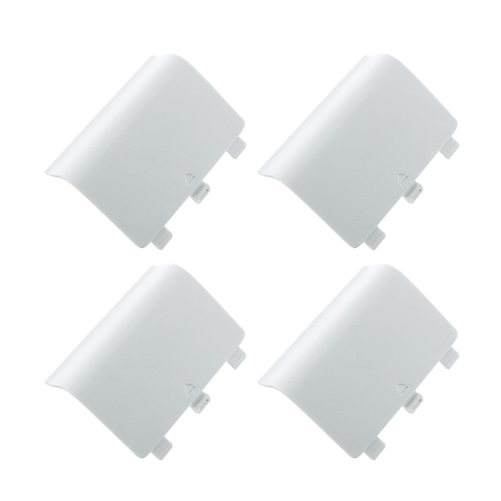 E-outstanding 4Pcs Battery Door Back Cover Replacement Batteries Back Cover for Xbox One/Xbox One S Wireless Controller, White