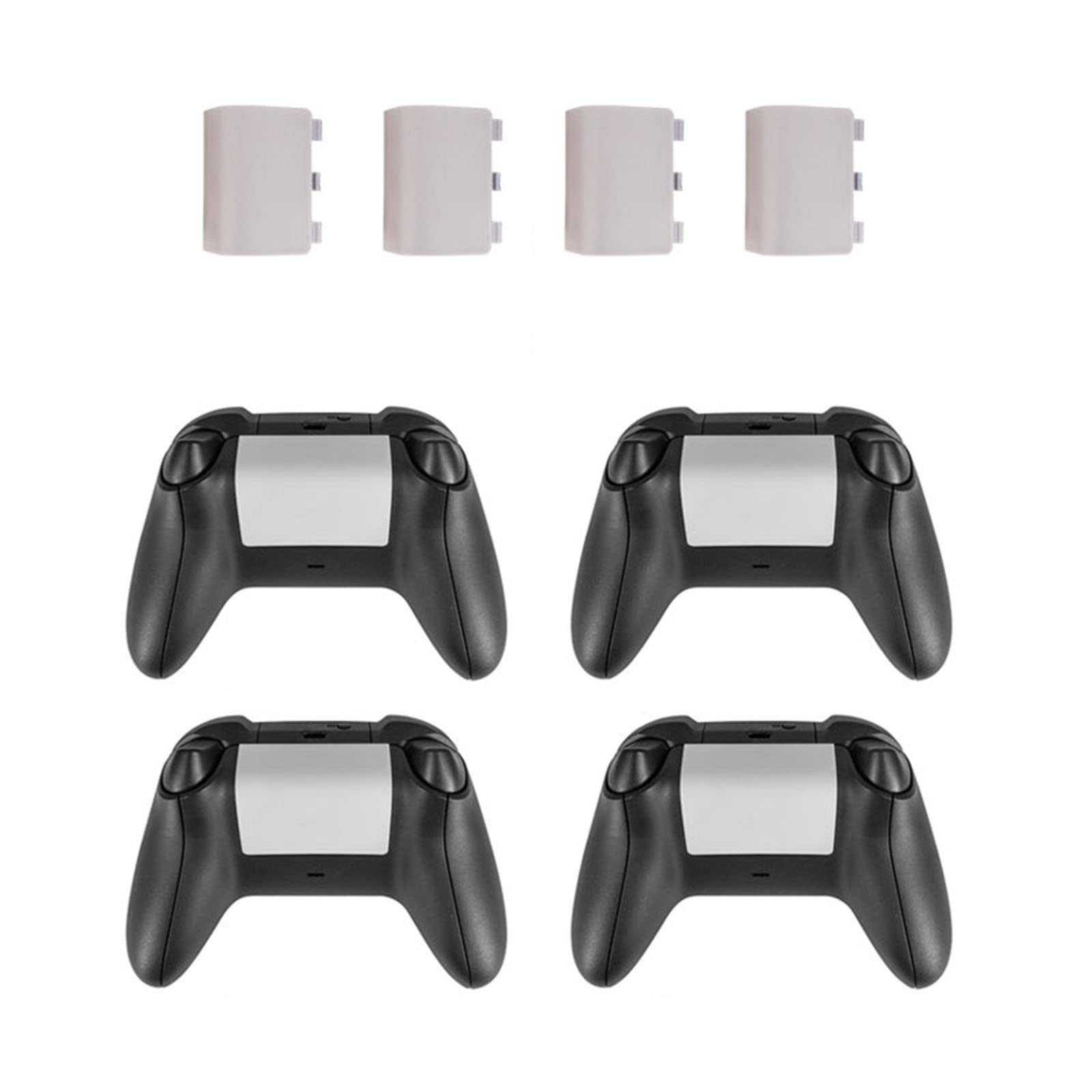 E-outstanding 4Pcs Battery Door Back Cover Replacement Batteries Back Cover for Xbox One/Xbox One S Wireless Controller, White