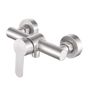 stainless steel wall mounted shower faucet shower mixer manual control plumbing valve switch bathroom tap for cold and hot water