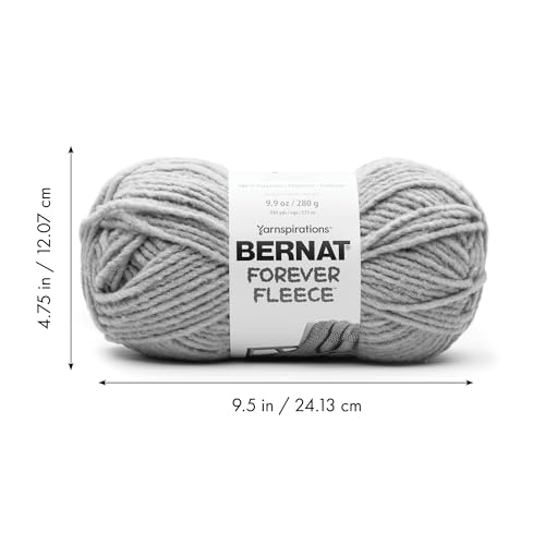 Bernat Forever Fleece Balsam Yarn - 2 Pack of 280g/9.9oz - Polyester - 6 Super Bulky - 194 Yards - Knitting/Crochet