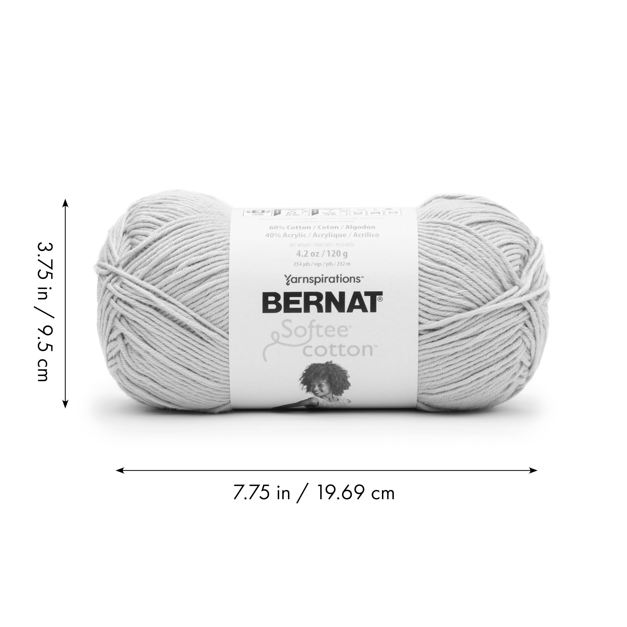 Bernat Softee Cotton Pool Green Yarn - 3 Pack of 120g/4.25oz - Nylon - 3 DK (Light) - 254 Yards - Knitting, Crocheting & Crafts